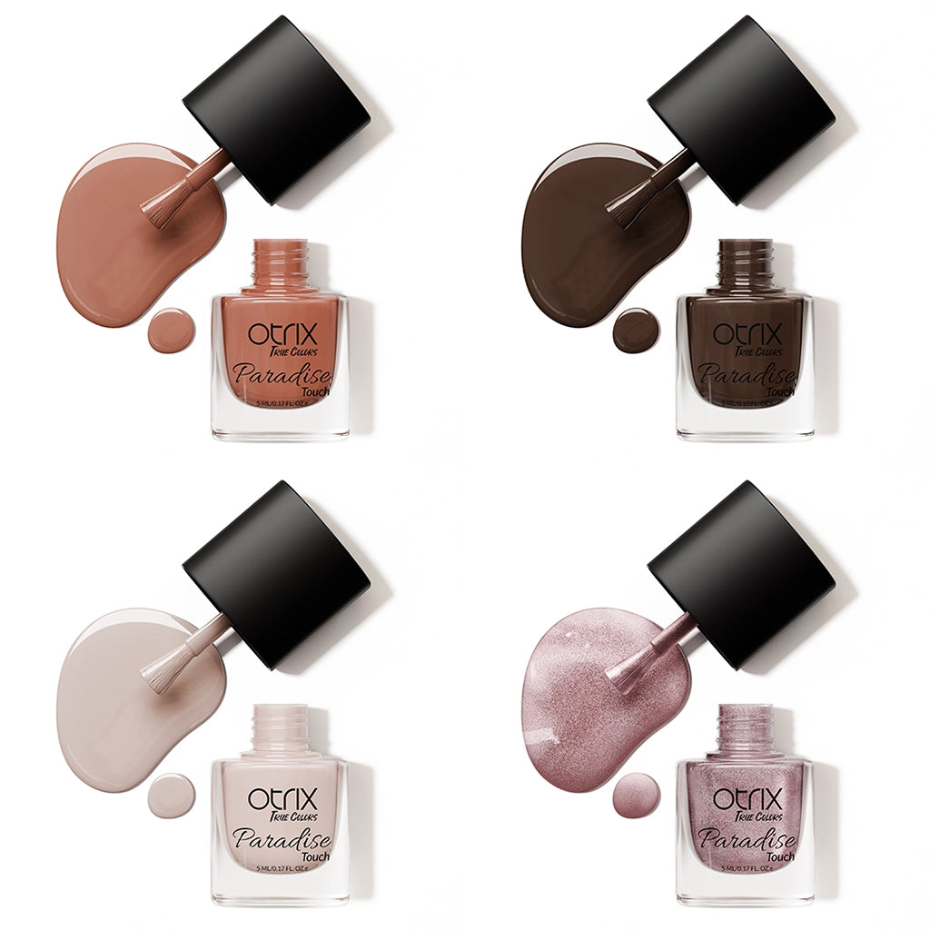 Sand & Shadow Nail Polish Combo - Paradise Touch | Set of 4 Shades